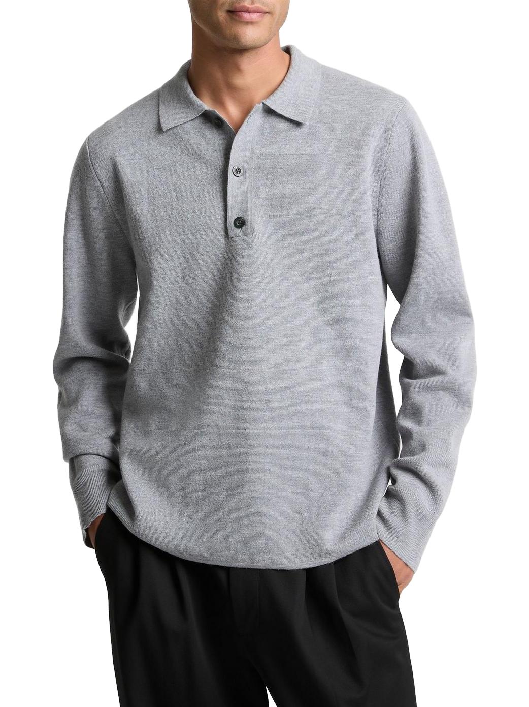 VINCE men's italian merino wool milano polo sweater